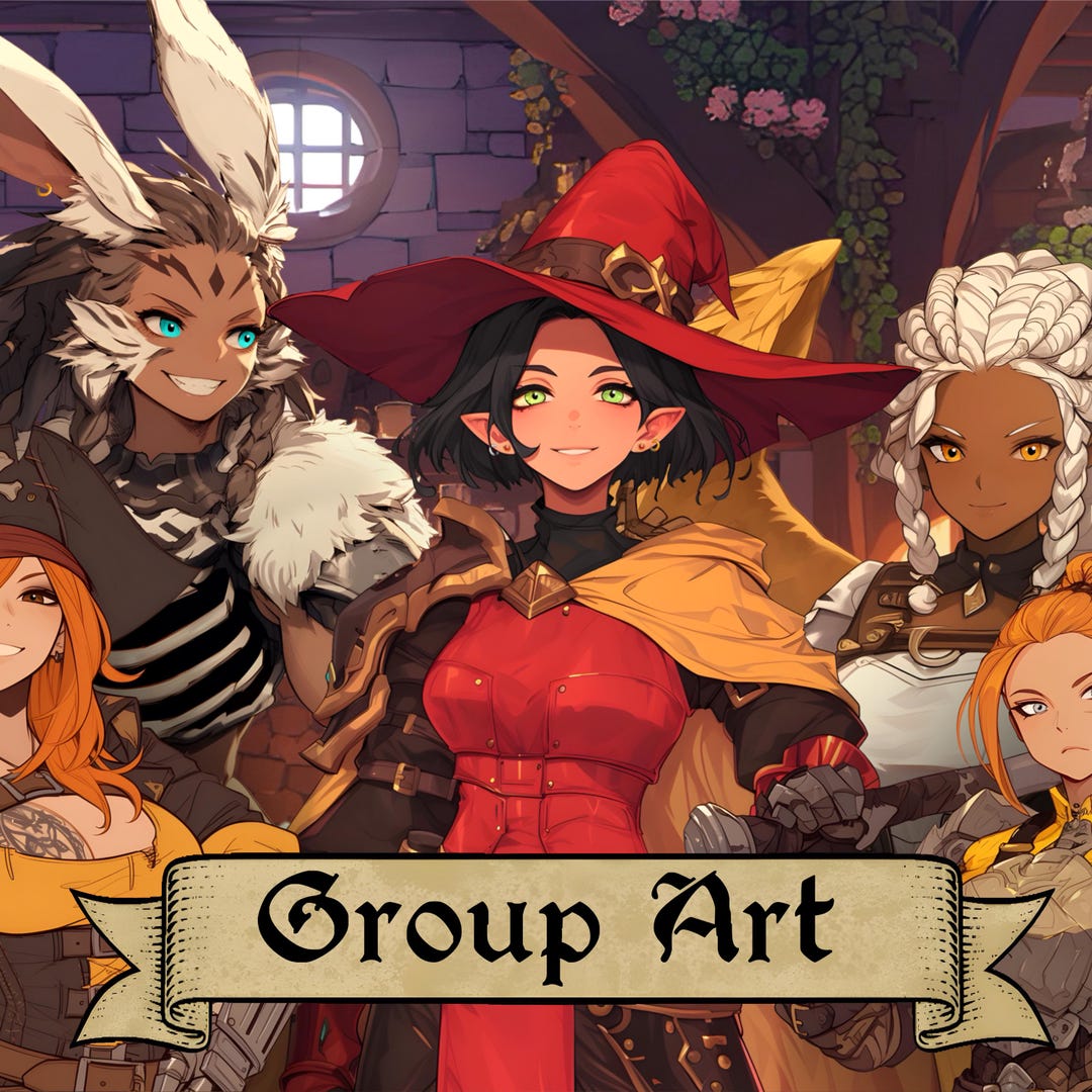 Custom Dnd Group Portrait: Fantasy Character Art Commission - Etsy