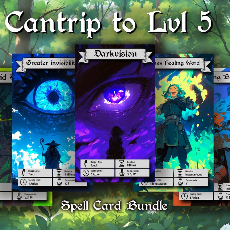 2024 Dnd Spell Cards - Etsy