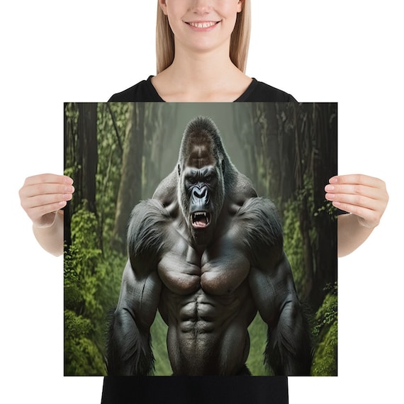 Muscular Silverback Gorilla