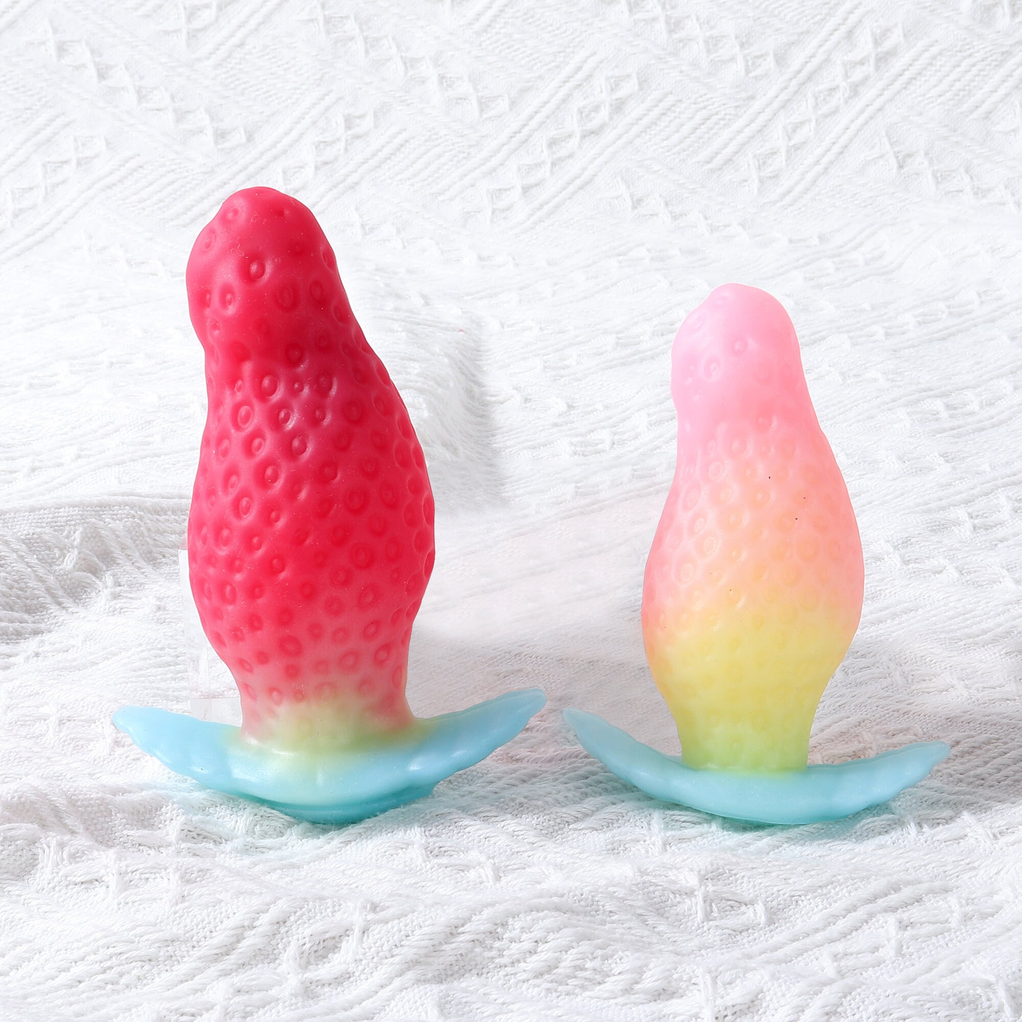 Strawberry Silicone Anal Butt Plug , Fantasy Huge Cute Anal Dildo ...