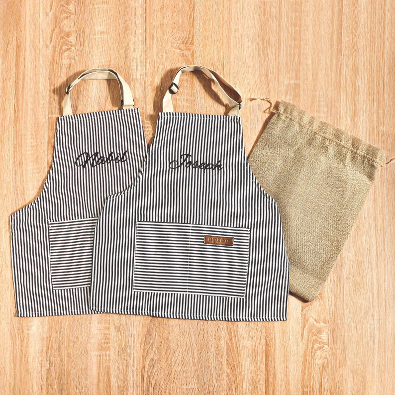 Custom Children's Personalized Name Apron, Striped Cooking With ...