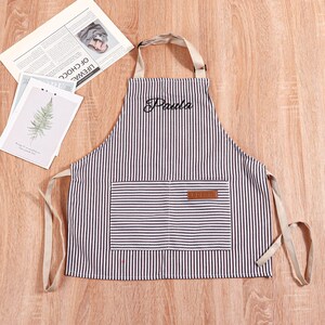 Personalized Name Apron for Children, Striped Cooking Apron With ...