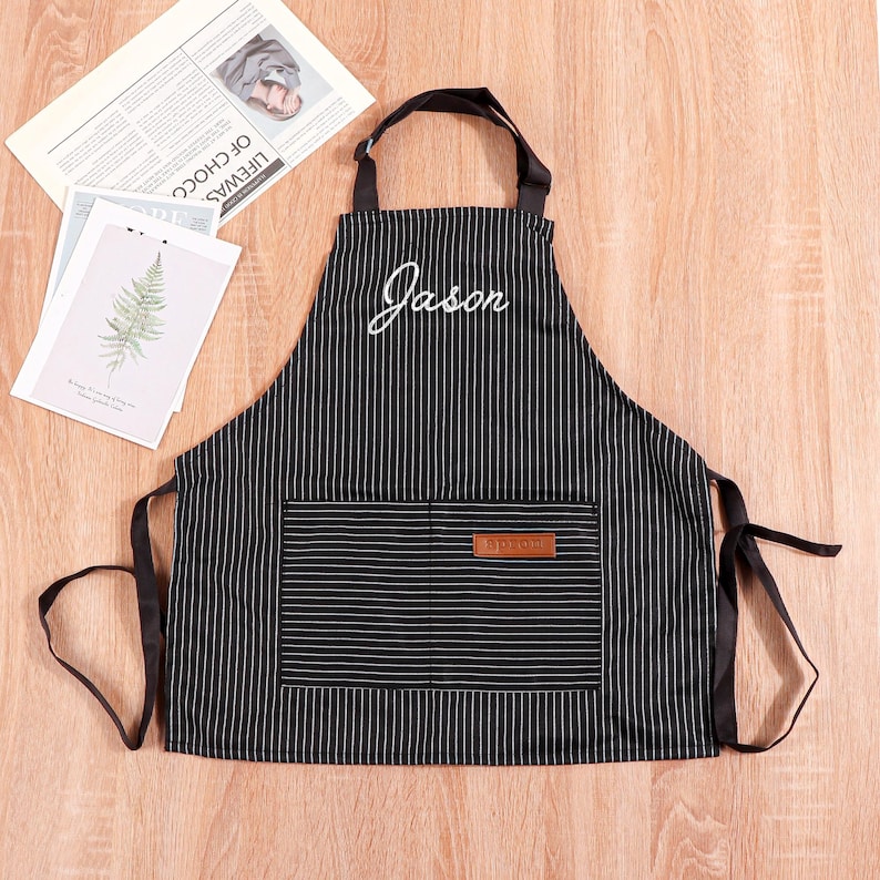 Personalized Name Apron for Children, Striped Cooking Apron With ...