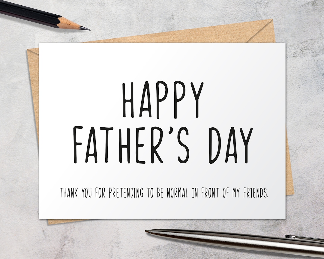 Printable Funny Father's Day Card - Instant Download - 5x7 Card - Digital Download Father's Day ...