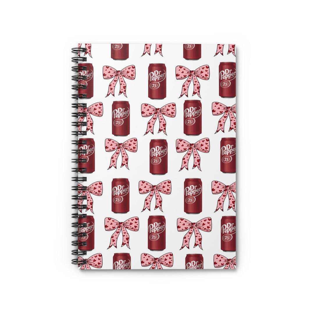 Dr. Pepper Coquette Spiral Notebook | Cute Gift for Friend, Stylish ...