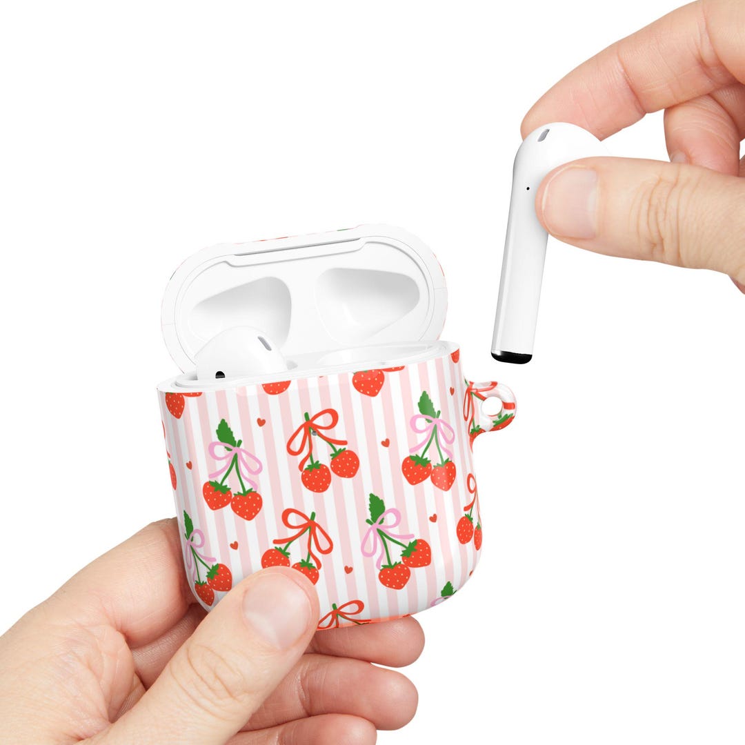 Strawberry Coquette AirPod Case, Cute Case for Airpods, Cute AirPod ...