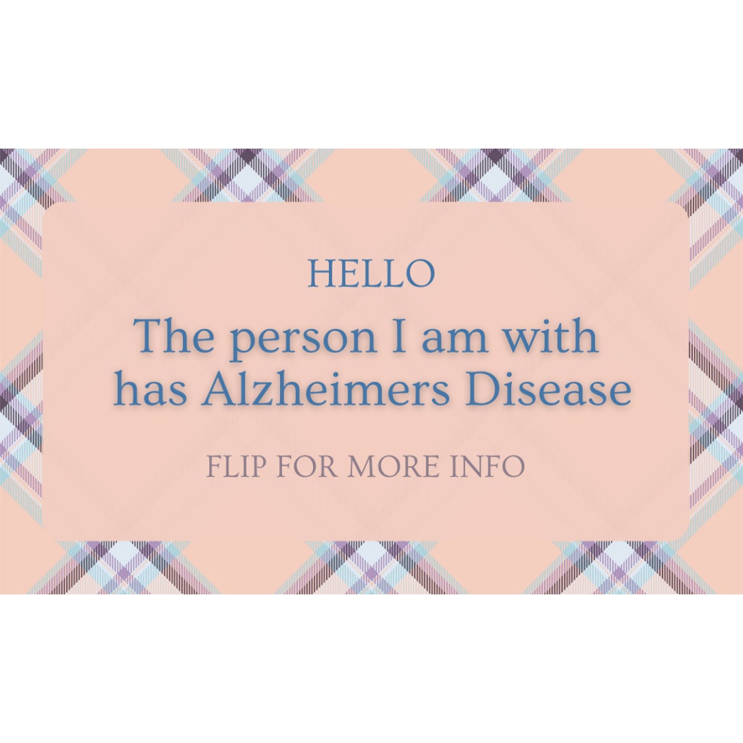 Courtesy Cards for Alzheimer's Disease and Dementia: Charlotte Plaid - Etsy