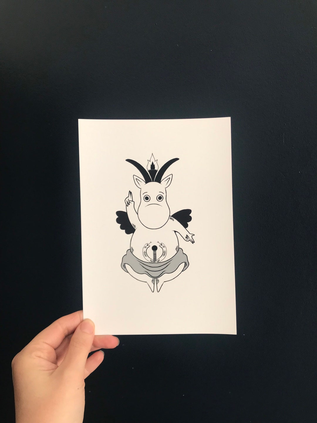 Baphoomin A5 Satanism Moomin Fanart Occult Gothic - Etsy