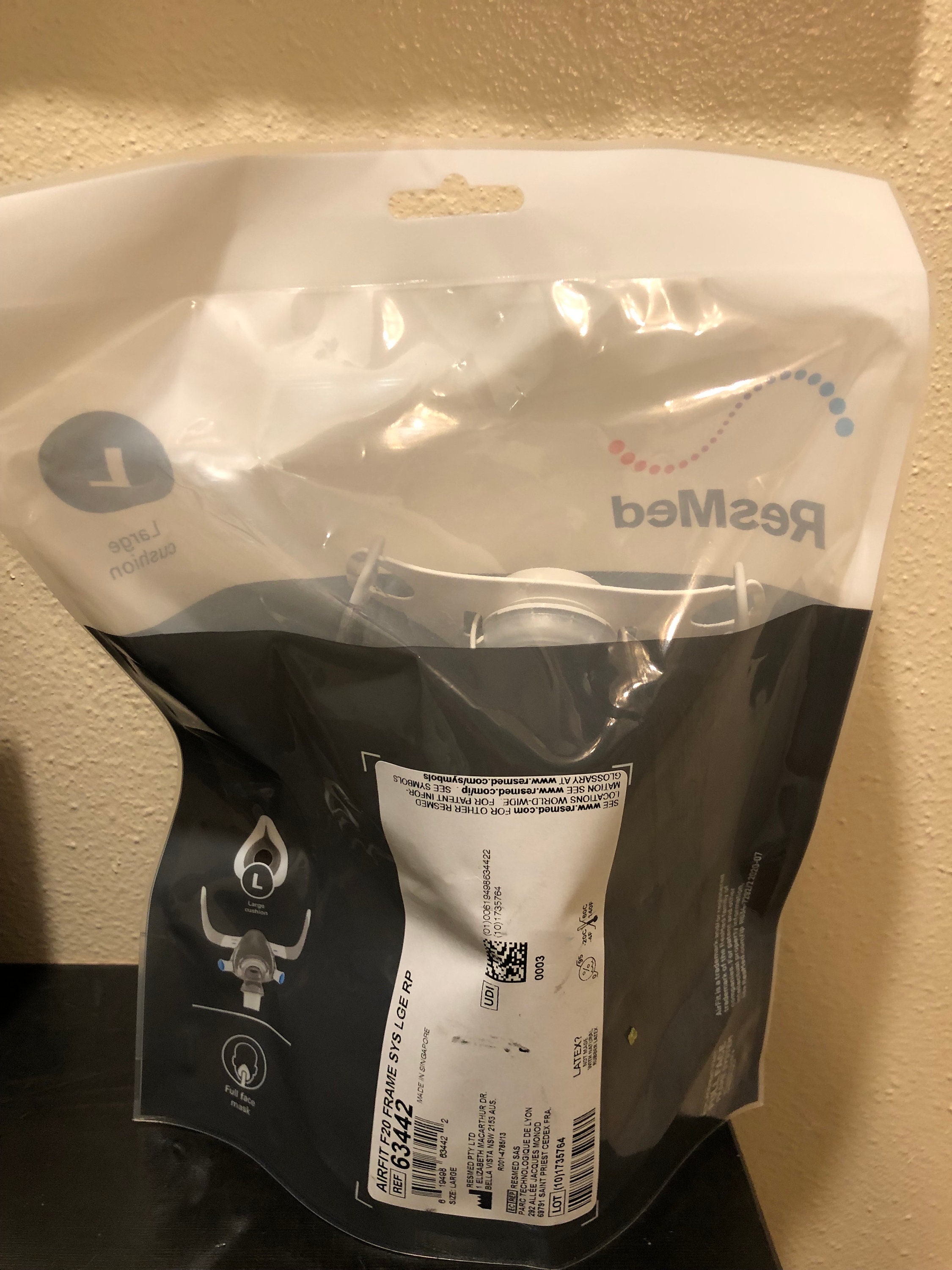 Resmed Airfit F20 Large Full Face Frame and Cushion Quietair New - Etsy