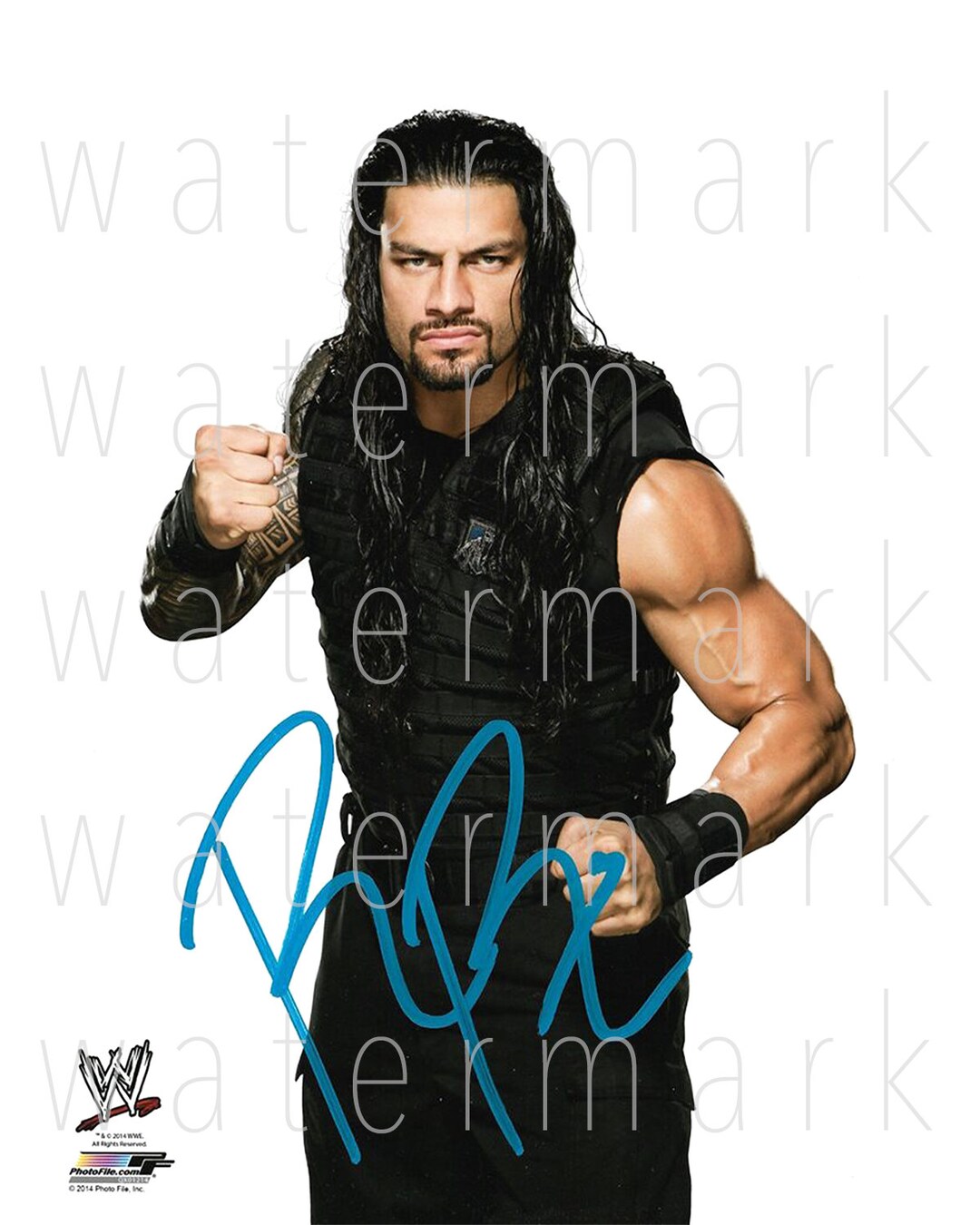 Roman Reigns Signed 8x10 Rp Photo Autograph - Etsy