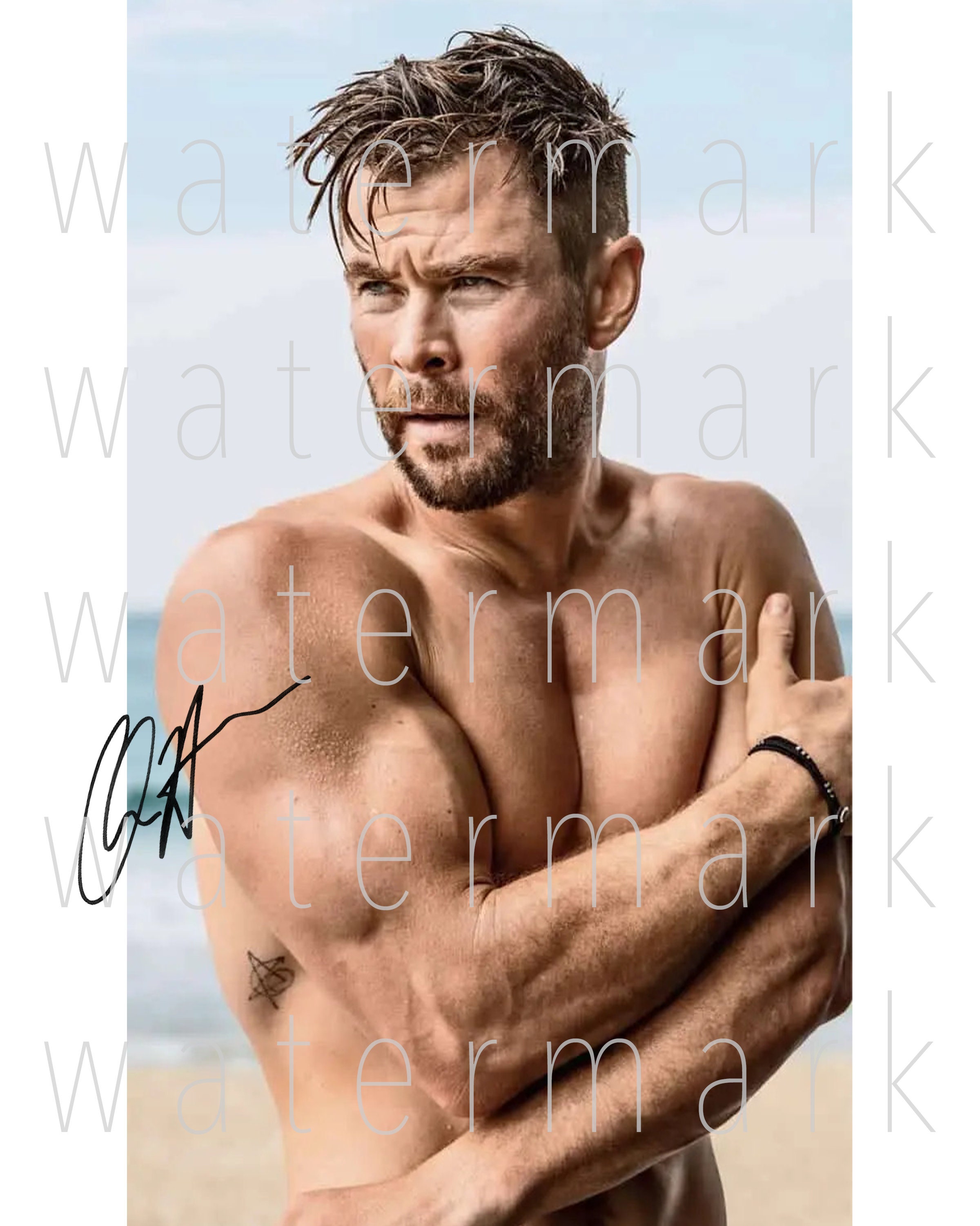 Chris Hemsworth Shirtless Poster