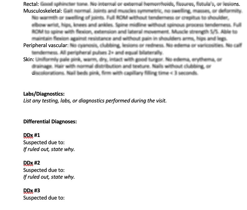 SOAP Note Template - Etsy