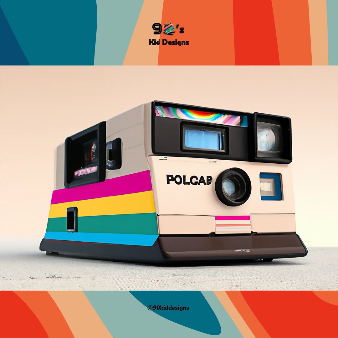 Retro Polaroid Camera, Printable Art, Wall Decor Print, Sublimation ...