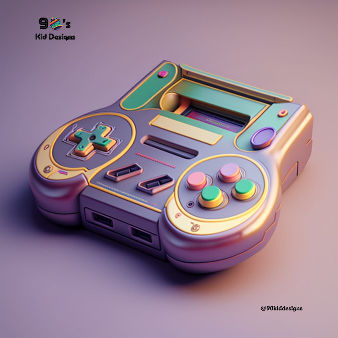 90s Games Theme 4, Retro Digital Art Print, Creative Video Game Art ...