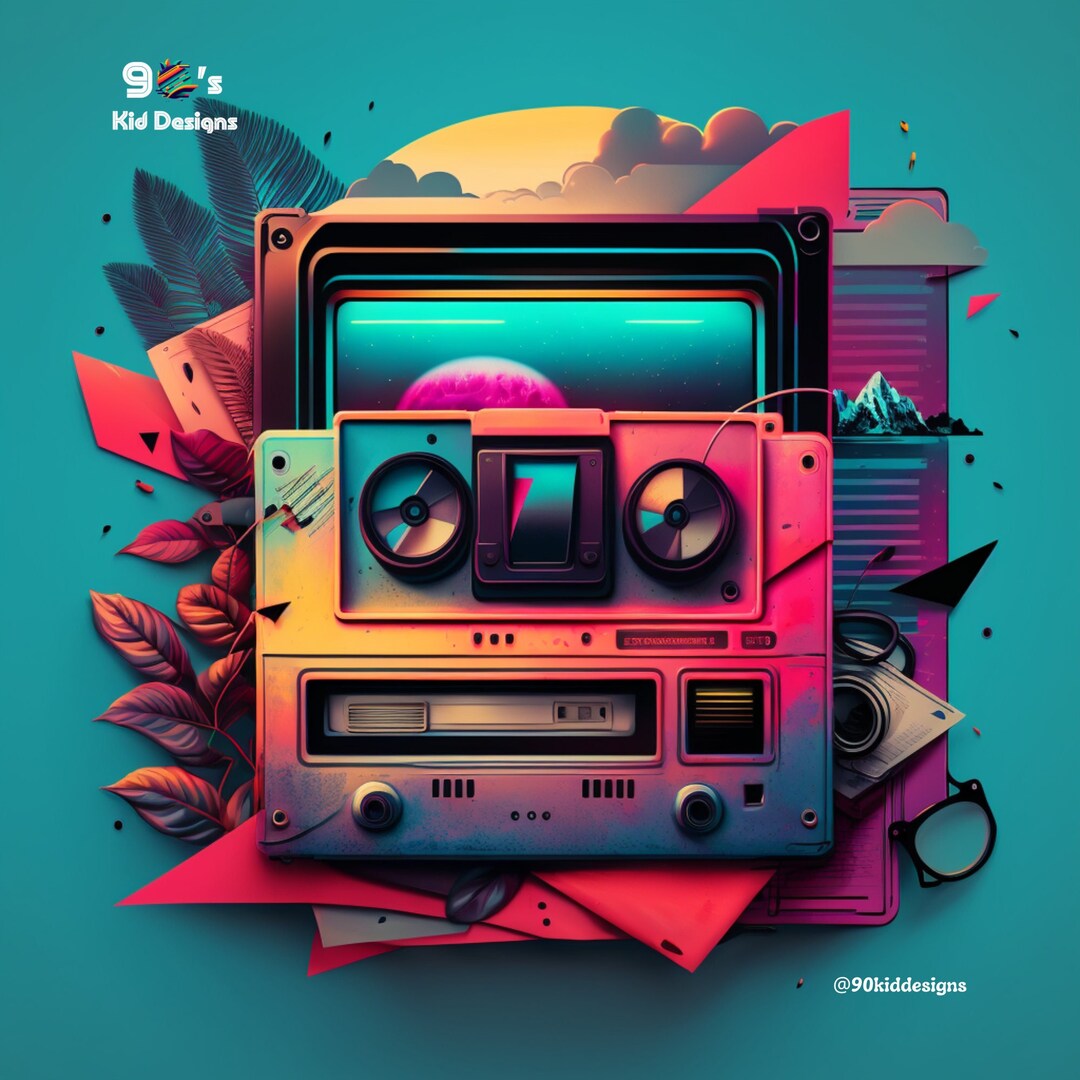 90s Nostalgia Printable Digital Art, Perfect Home Decor and Birthday ...