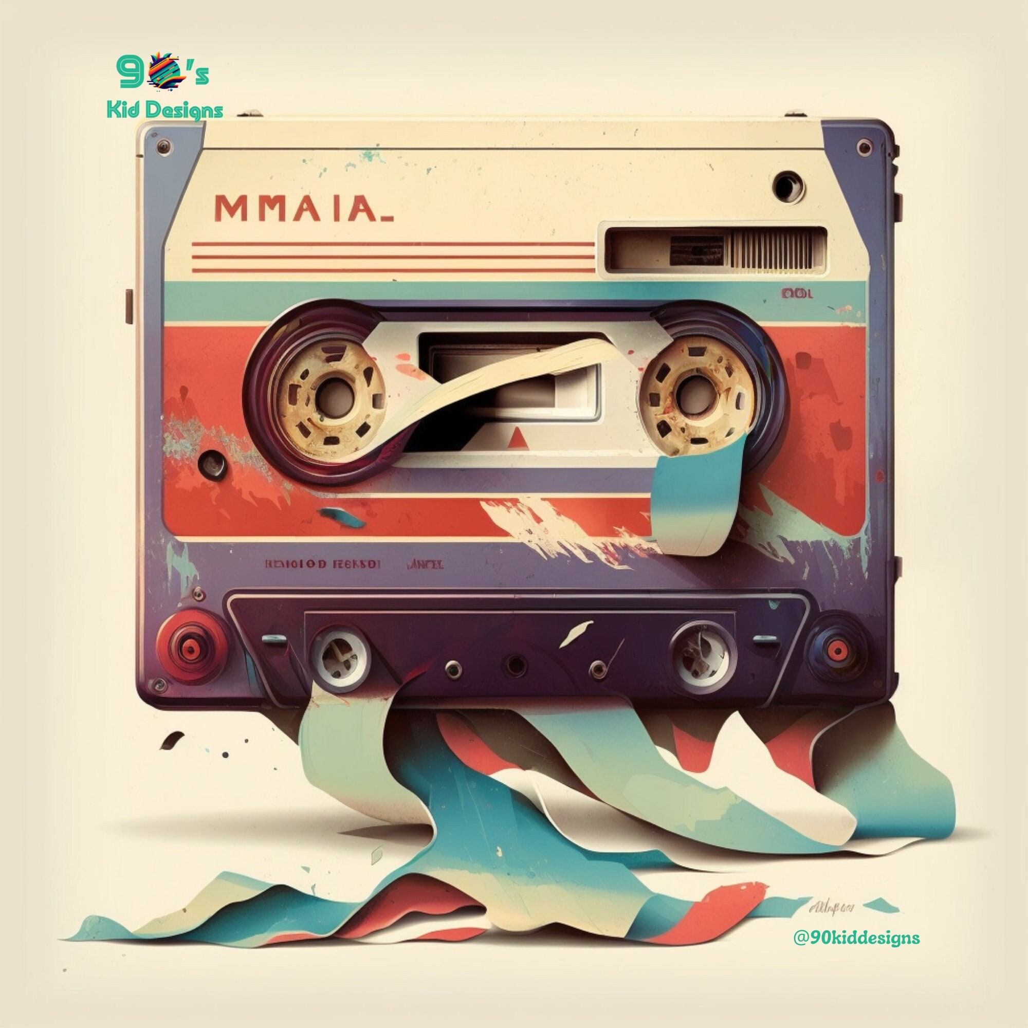 90s Walkman Retro Vintage Digital Art Print, Printable JPG PNG SVG ...