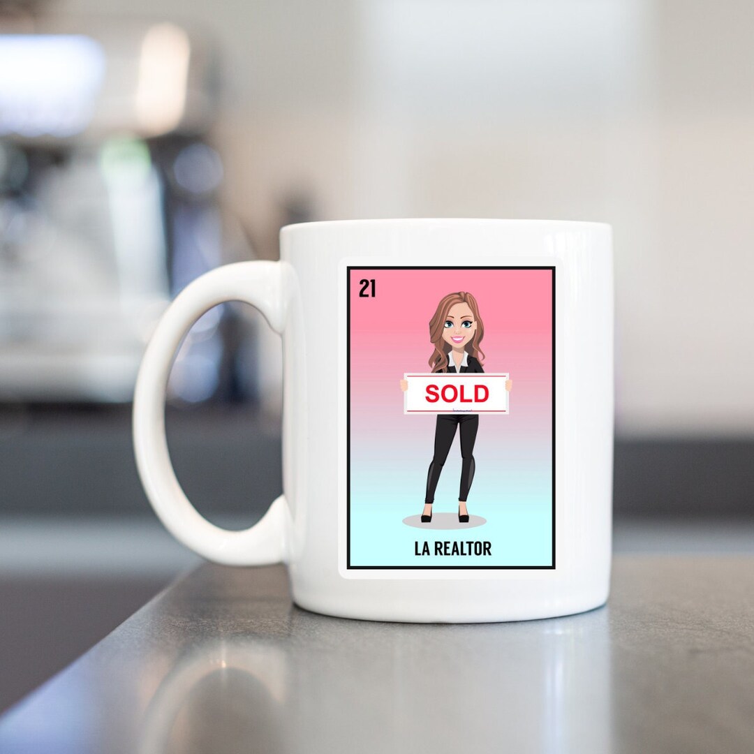 Realtor Loteria Ceramic Mug, La Realtor Gift, Spanish Office Decor - Etsy