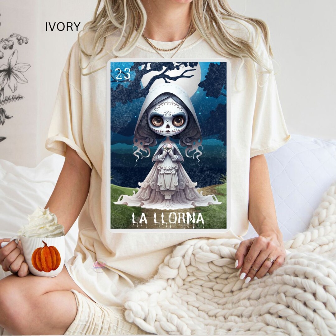 Halloween La Llorona Shirt – Mexican Lotería Card Graphic Tee – Spooky ...