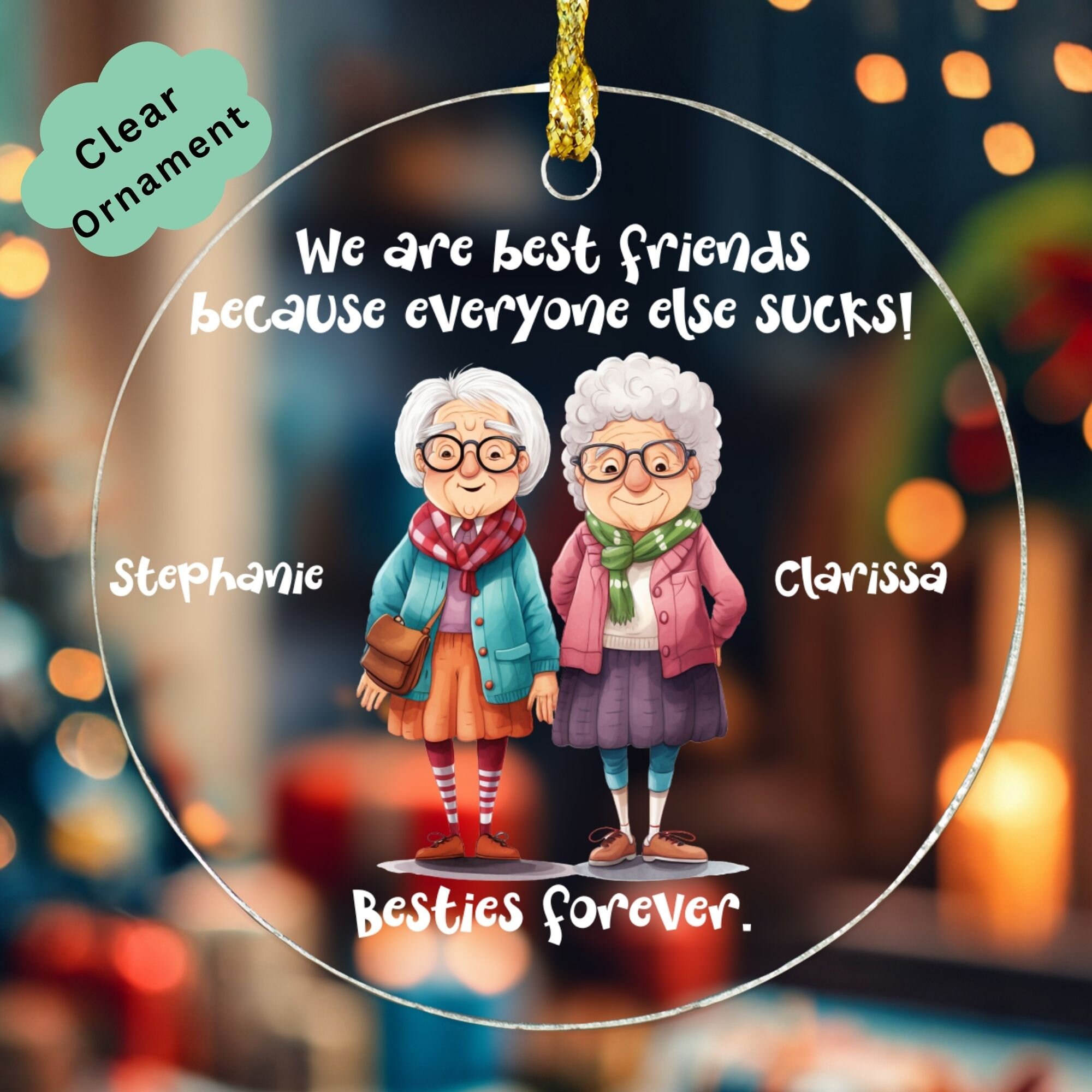 Personalized Friend Ornament – Custom Acrylic Keepsake Gift - Etsy