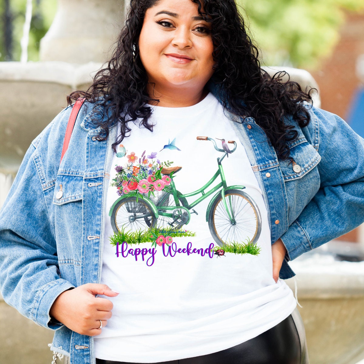 Cottagecore Flower Bike Tshirt, Cute Weekend Shirts, Fashionable BFF ...
