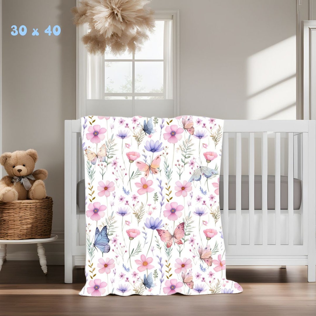 Monarch Butterfly Blanket: Bohemian Wildflower Floral Throw - Etsy