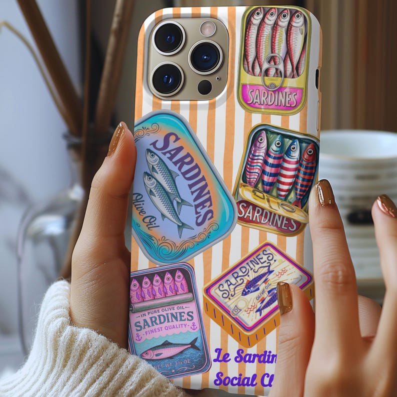 Retro Sardine Tin Can Phone Case: Nautical Cottagecore Iphone, Samsung ...