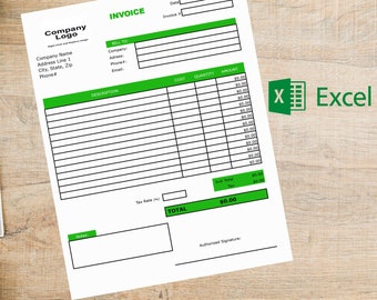 Small Business Simple Invoice Template | Excel Spreadsheet | Invoice Template | Template | Easy ...