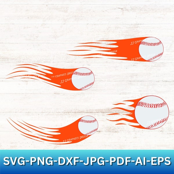 Flaming Baseball Svg - Etsy