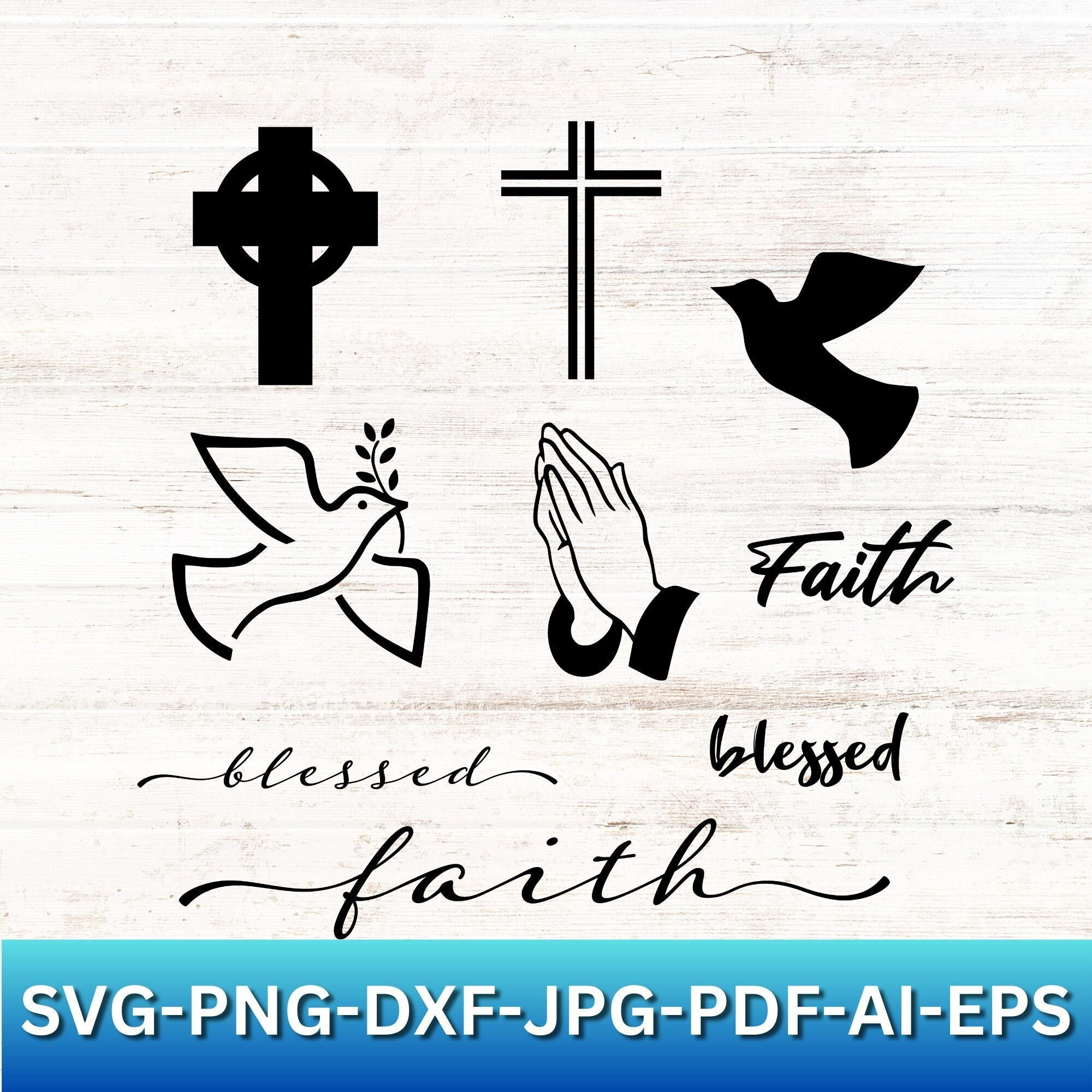 Christian Bundle Svg | Celtic Cross | Dove | Faith | Blessed Svg | Dove ...