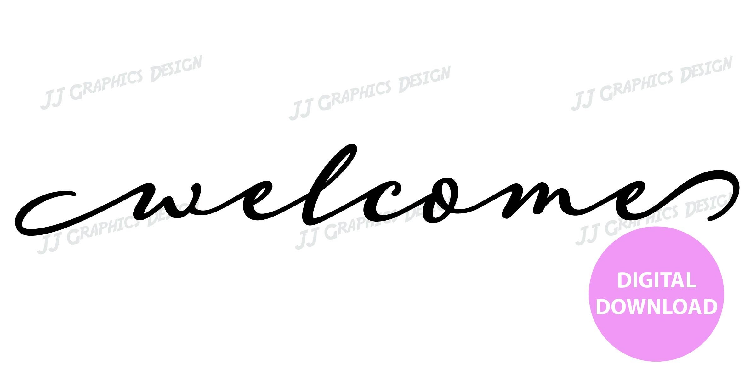 Welcome Script Clip Art - DIGITAL DOWNLOAD | Welcome Font | 4 Welcome ...