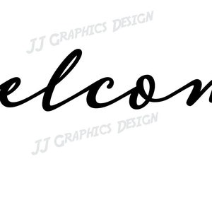 Welcome Script Clip Art - DIGITAL DOWNLOAD | Welcome Font | 4 Welcome ...