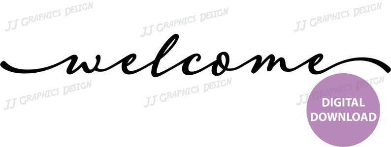 Welcome Script Clip Art - DIGITAL DOWNLOAD | Welcome Font | 4 Welcome ...