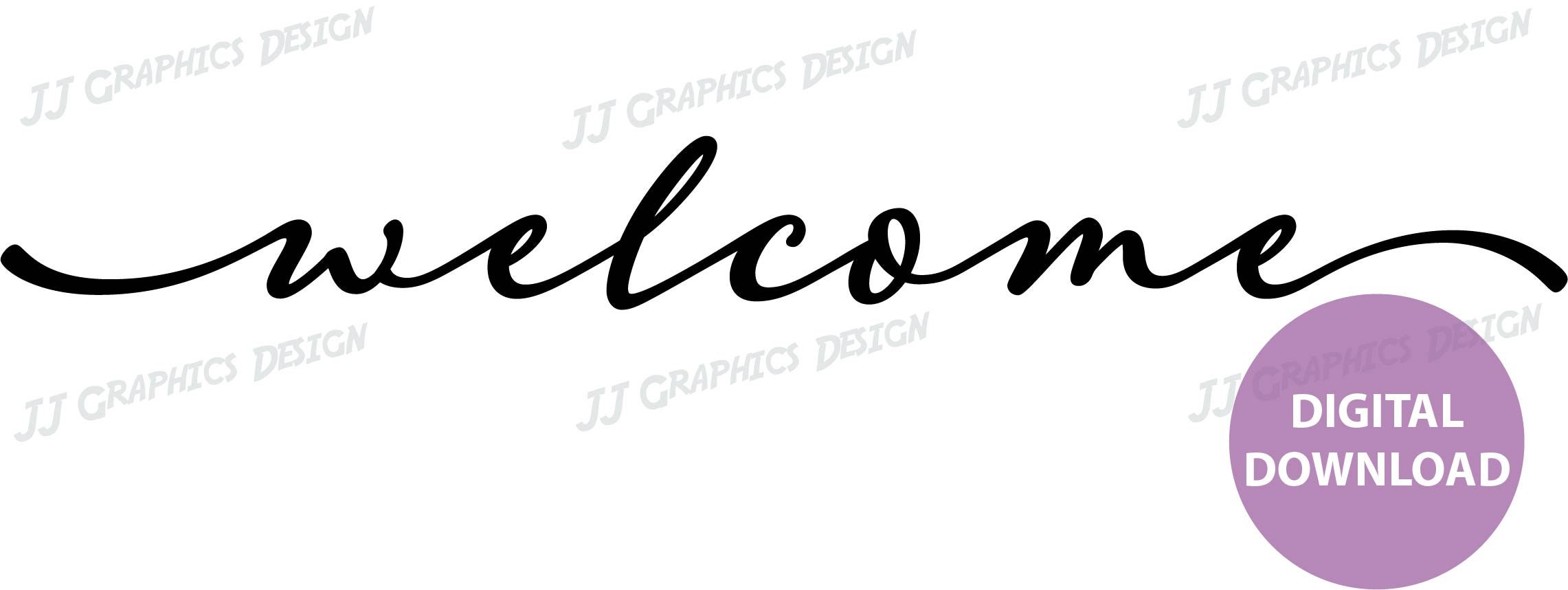 Welcome Script Clip Art - DIGITAL DOWNLOAD | Welcome Font | 4 Welcome ...