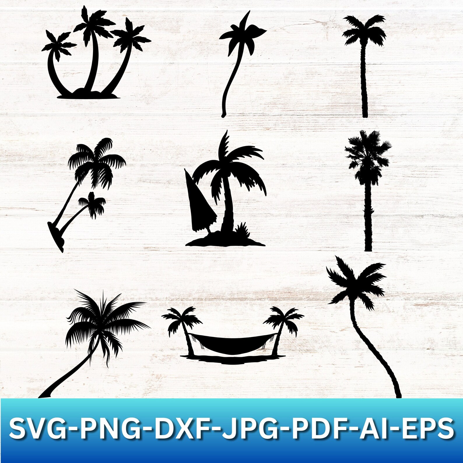Palm Tree SVG | Palm Tree Bundle | Palm Tree Silhouette | Palm Tree ...