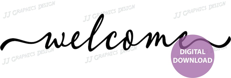 Welcome Script Clip Art - DIGITAL DOWNLOAD | Welcome Font | 4 Welcome ...