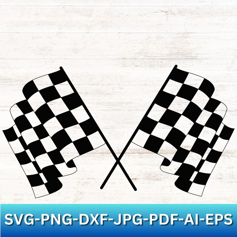 Checkered Flags DIGITAL DOWNLOAD, Svg, Dxf, Ai, Png, Jpg, Eps, Dual ...