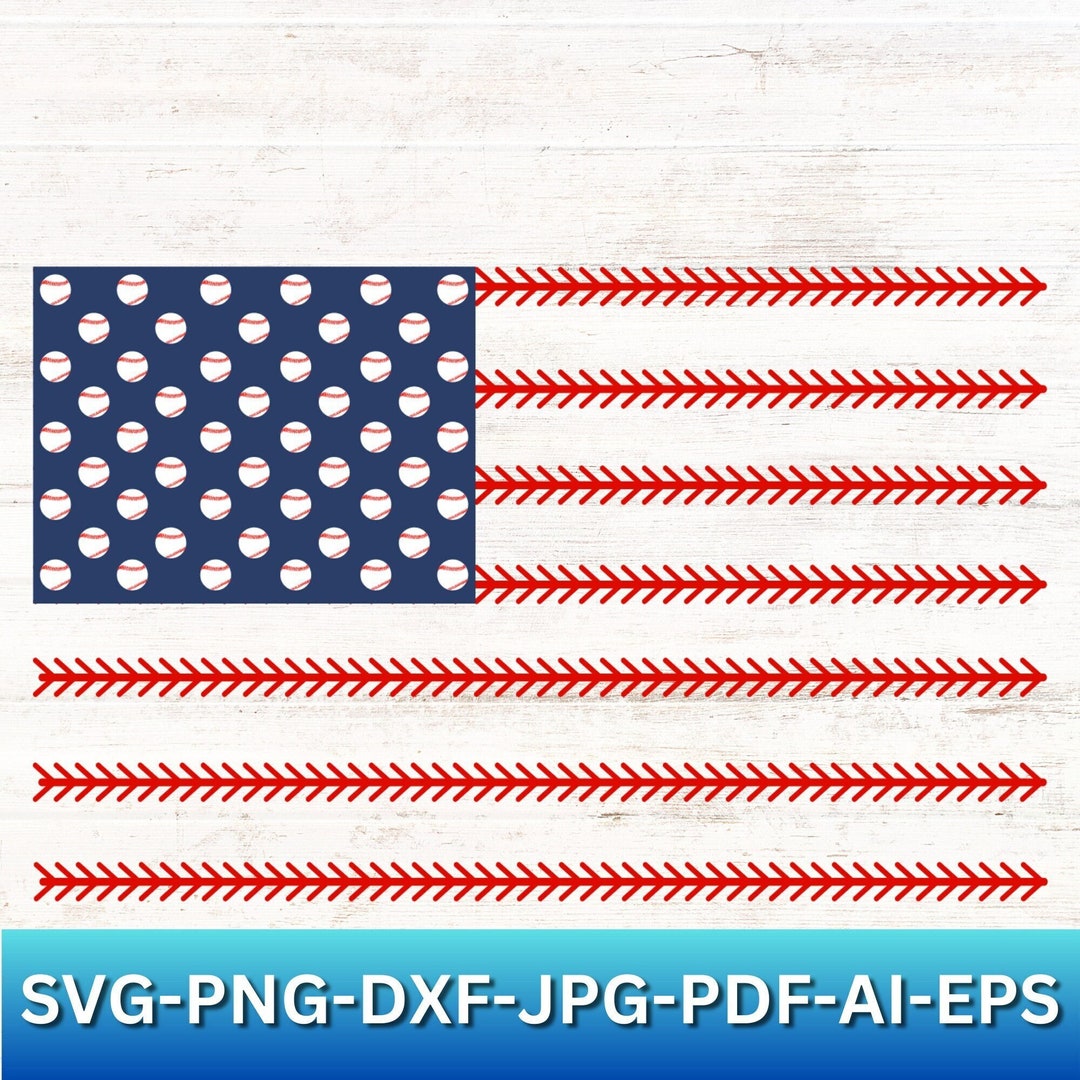 Baseball American Flag SVG | Baseball Flag | American Baseball Flag ...