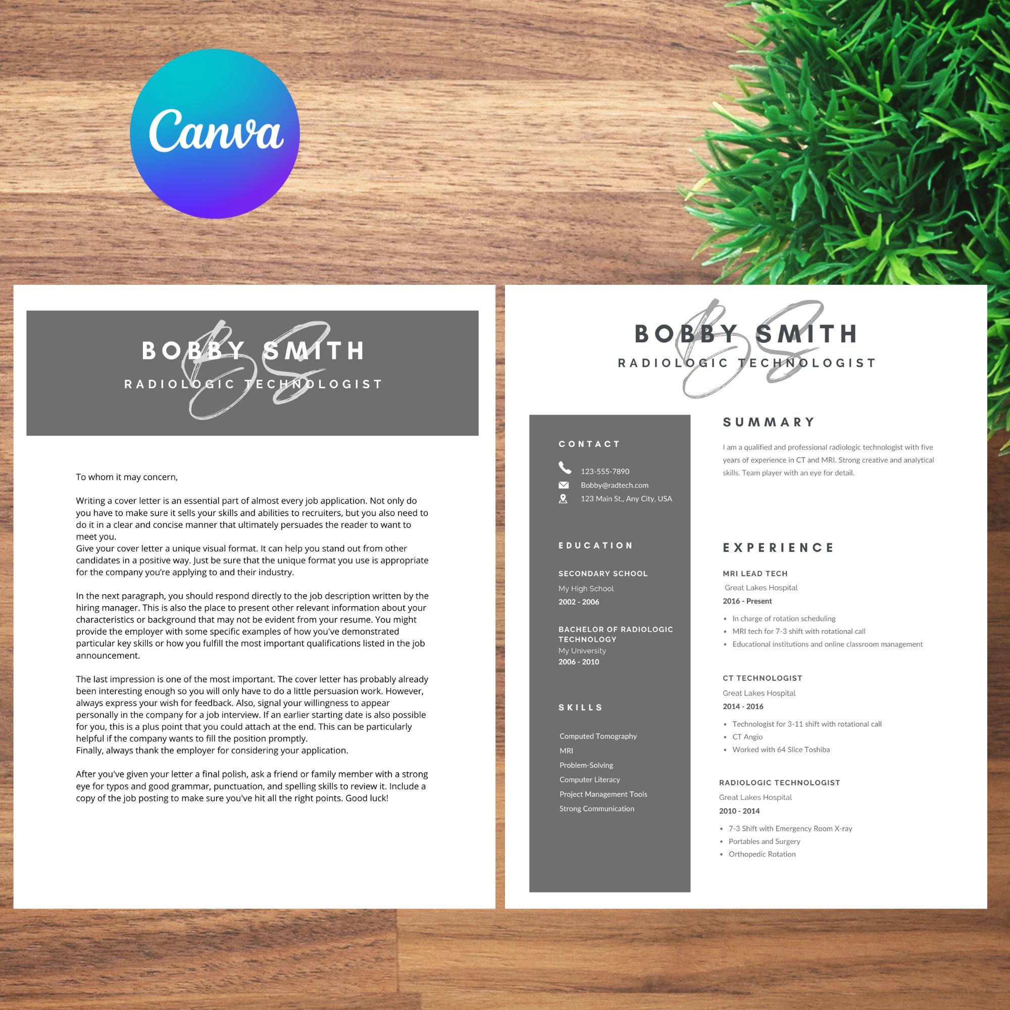 Resume Template Editable Resume and Cover Letter Editable Resume ...