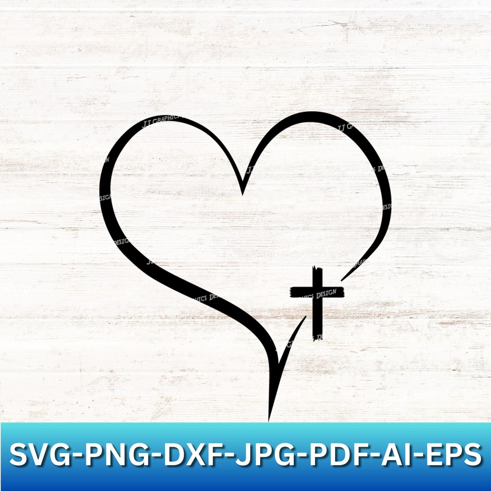 Heart SVG | Christian Heart SVG | Religious Heart Clip Art | Heart With ...