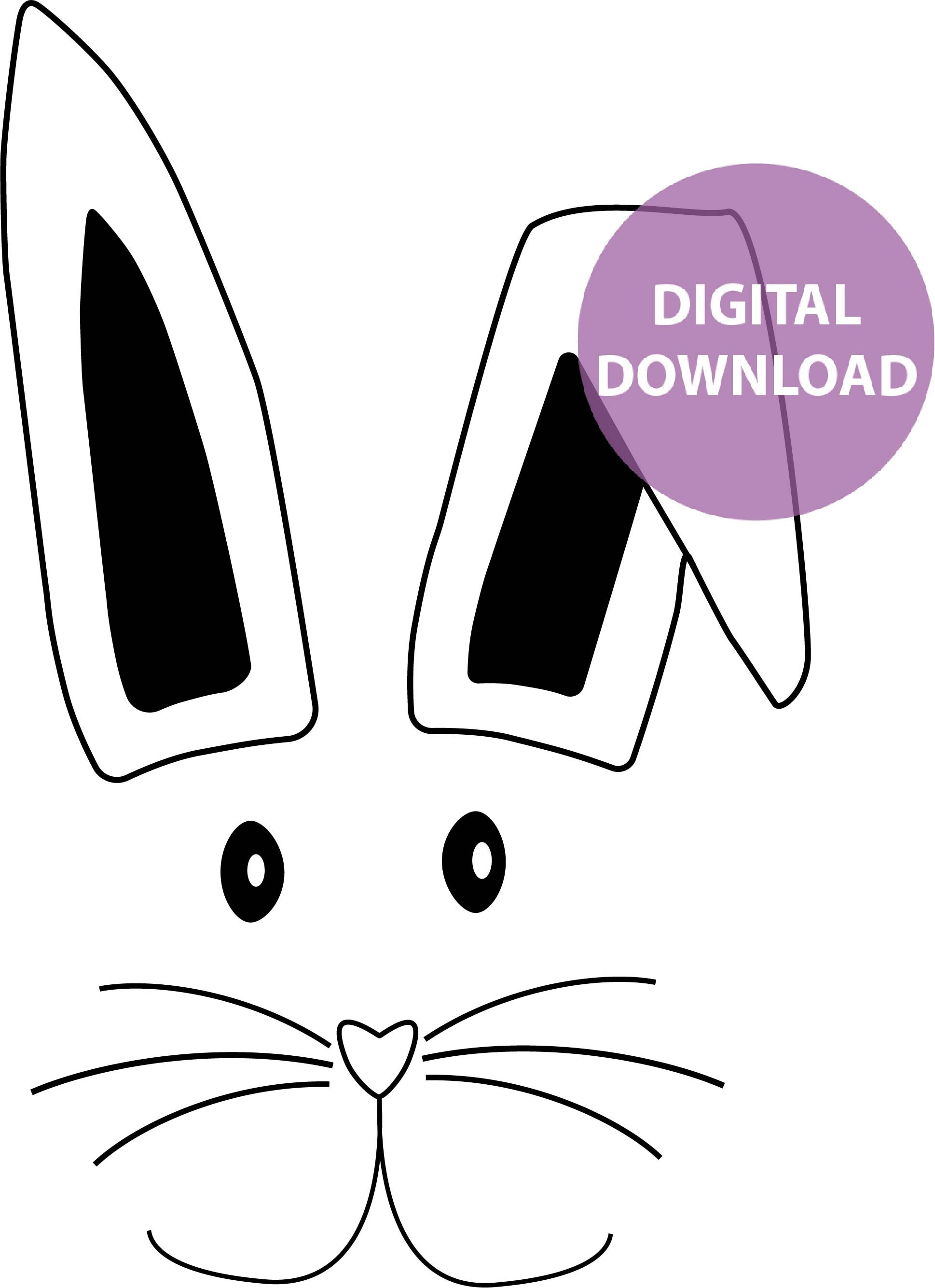 Easter Bunny Face Printable Clip Art Bunny Face Clip Art Bunny Rabbit ...