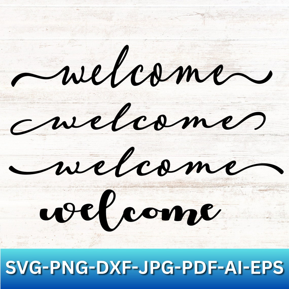 Welcome Script Clip Art - DIGITAL DOWNLOAD | Welcome Font | 4 Welcome ...
