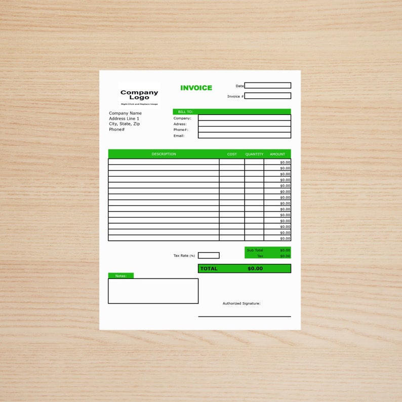 Small Business Invoice Template EXCEL | Excel Invoice Template ...