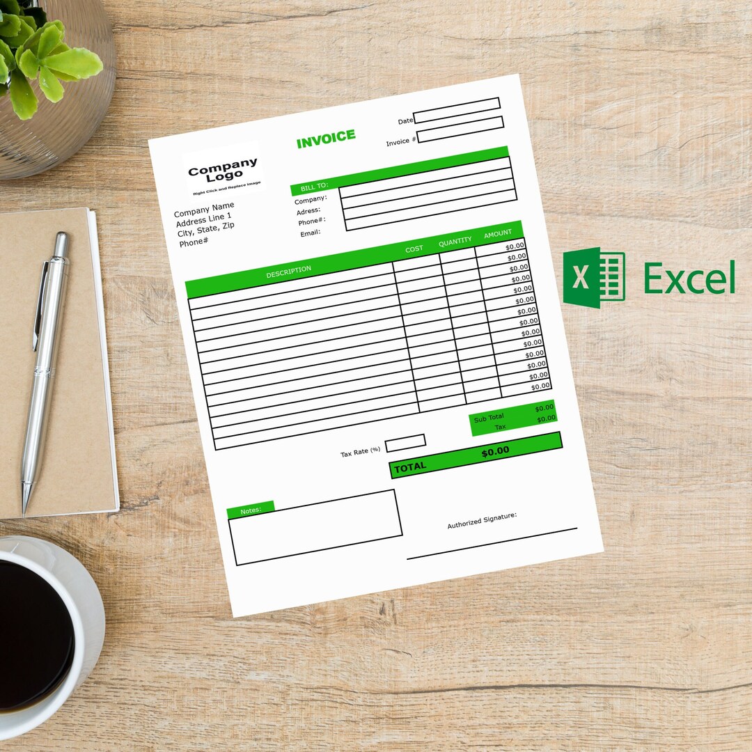 Small Business Invoice Template EXCEL | Excel Invoice Template ...
