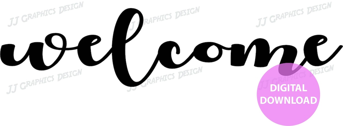 Welcome Script Clip Art - DIGITAL DOWNLOAD | Welcome Font | 4 Welcome ...