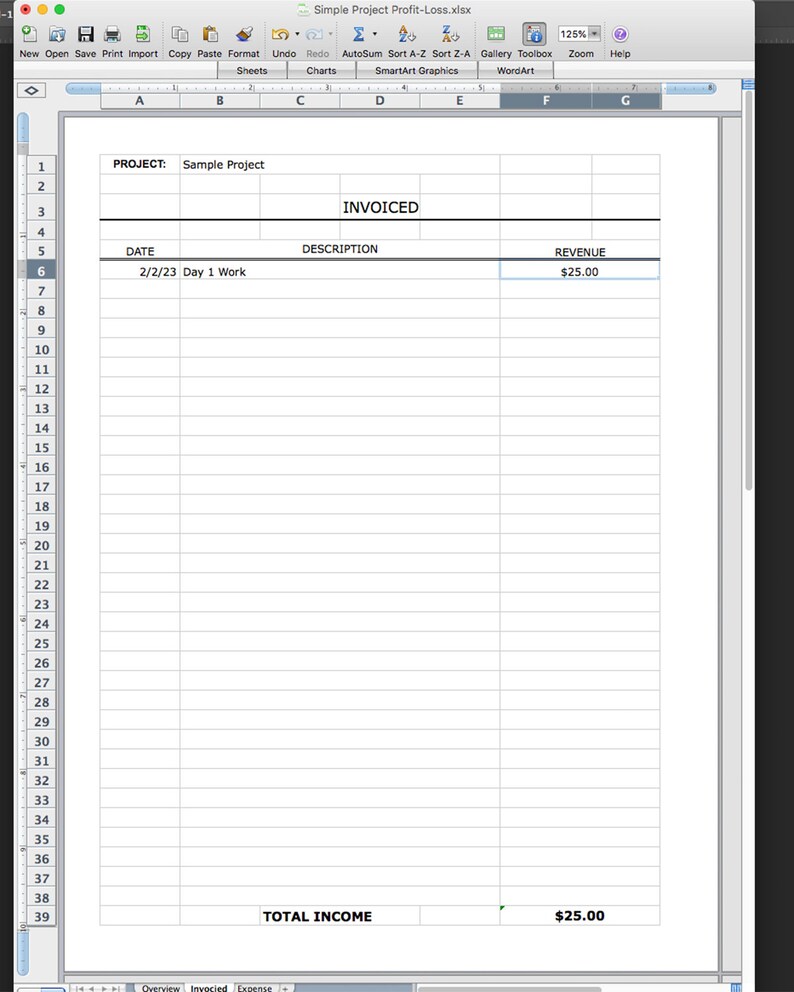 Excel Profit Loss Sheet | Simple Excel Project Tracker | Profit Loss ...