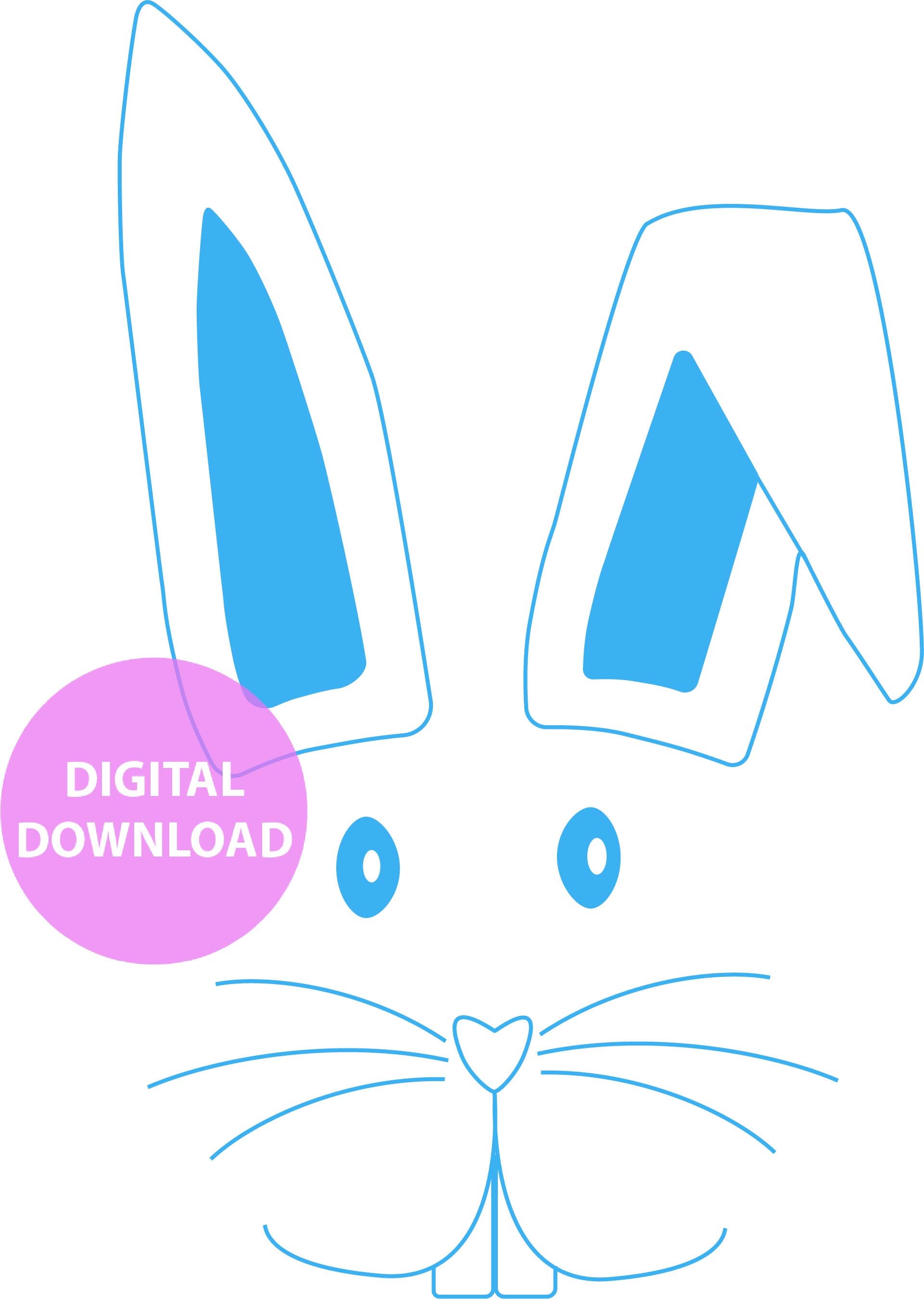 Easter Bunny Face Printable Clip Art Bunny Face Clip Art Bunny Rabbit ...