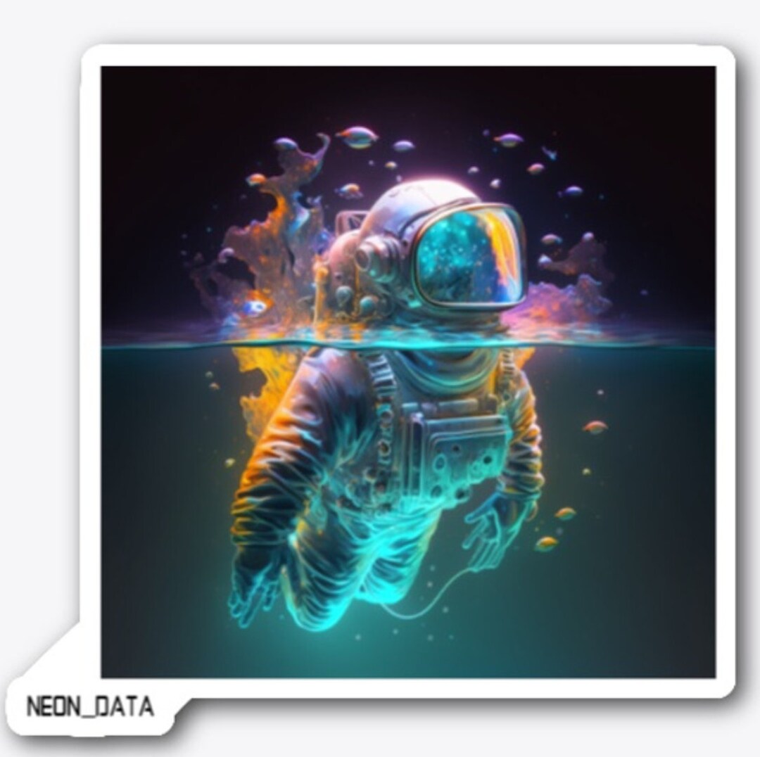 Astronaut Sticker - Cosmic Currents (die Cut Sticker) - Etsy