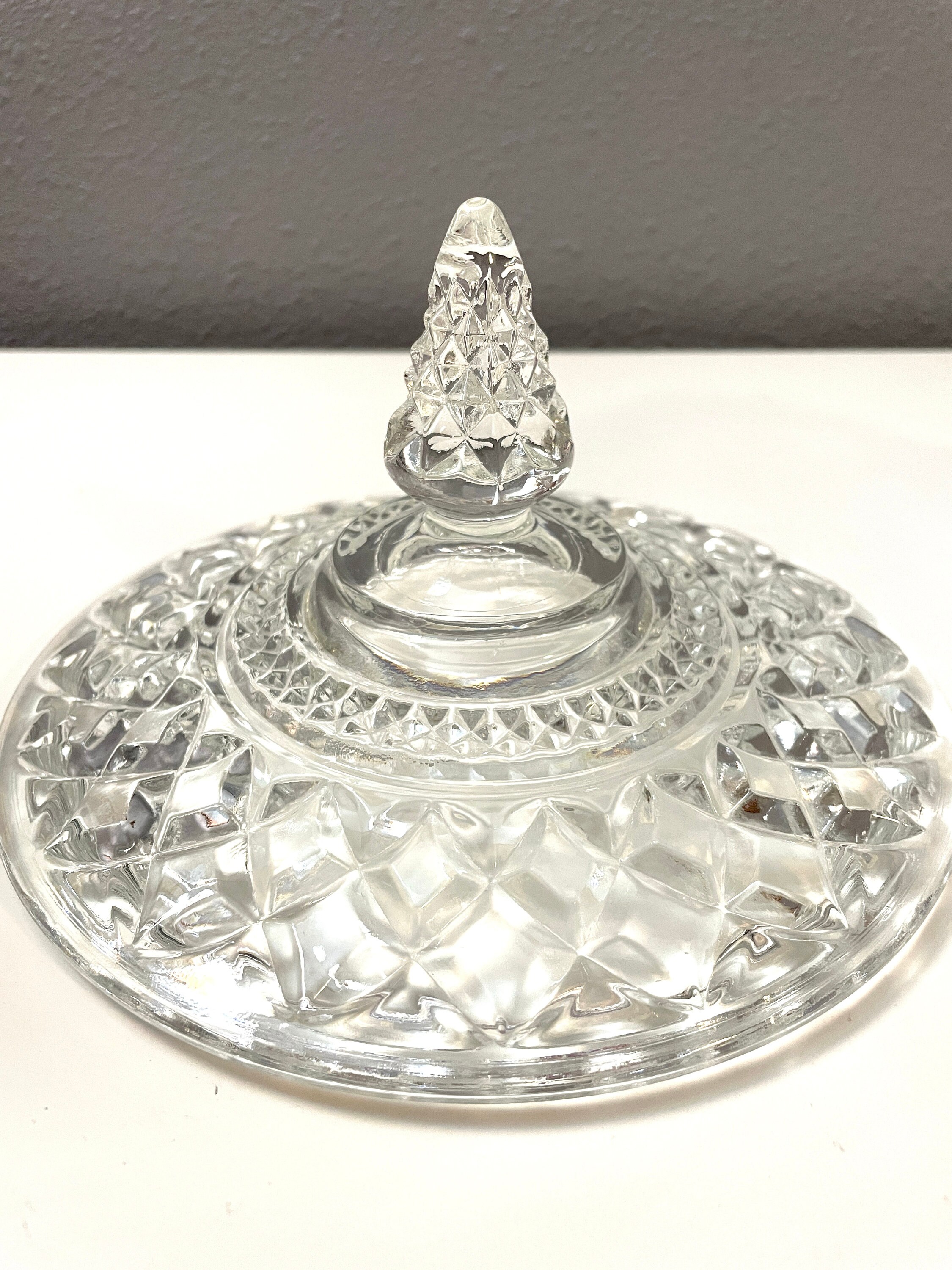 Vintage Cut Glass Candy Dish With Lid - Etsy
