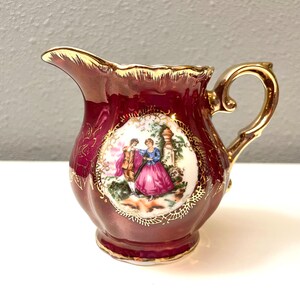 Vintage Victorian Style Tea Set With Cups, Saucers, Creamer, and ...