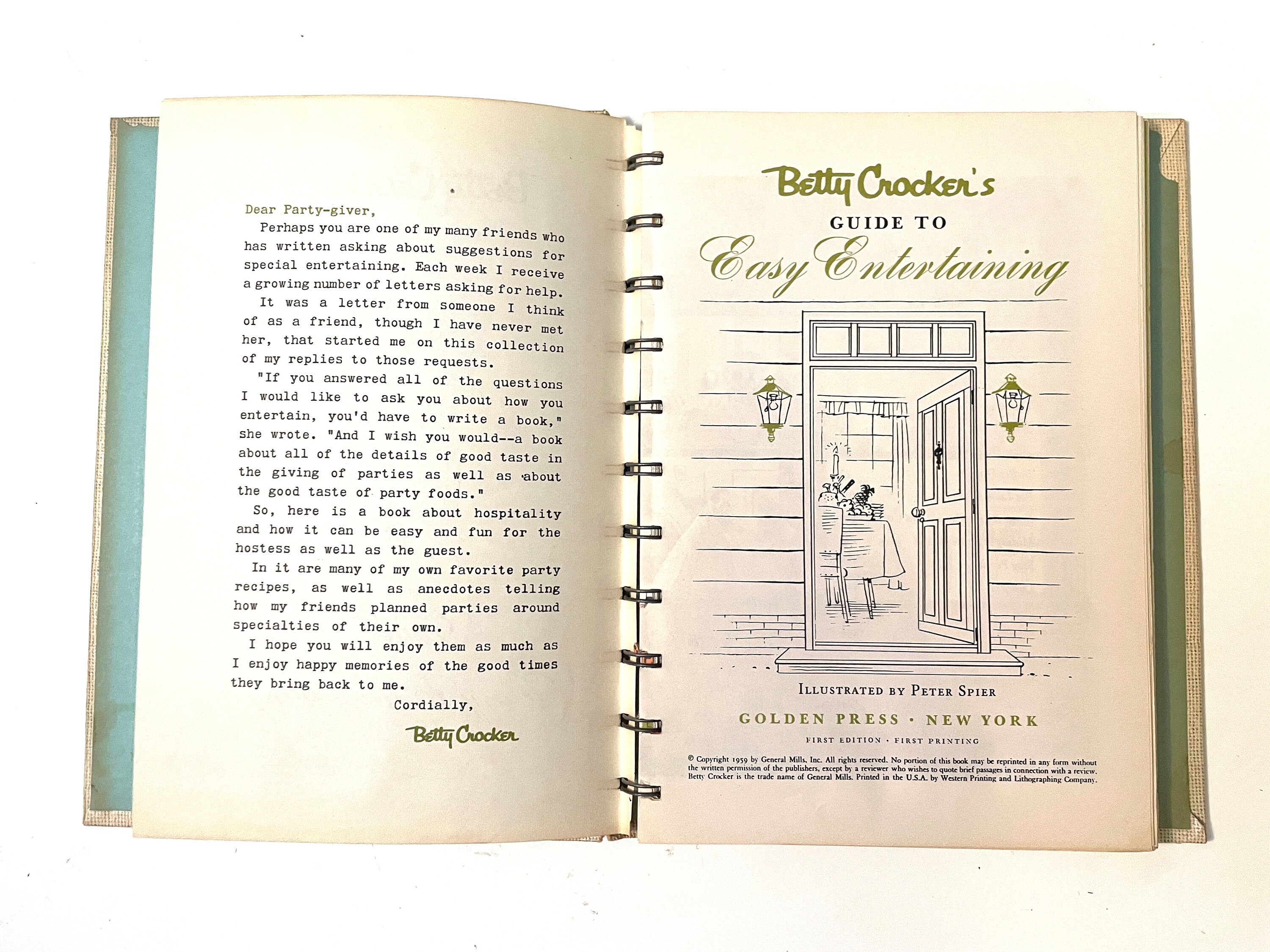 Vintage Betty Crocker's Guide to Easy Entertaining- First Edition 1959 ...